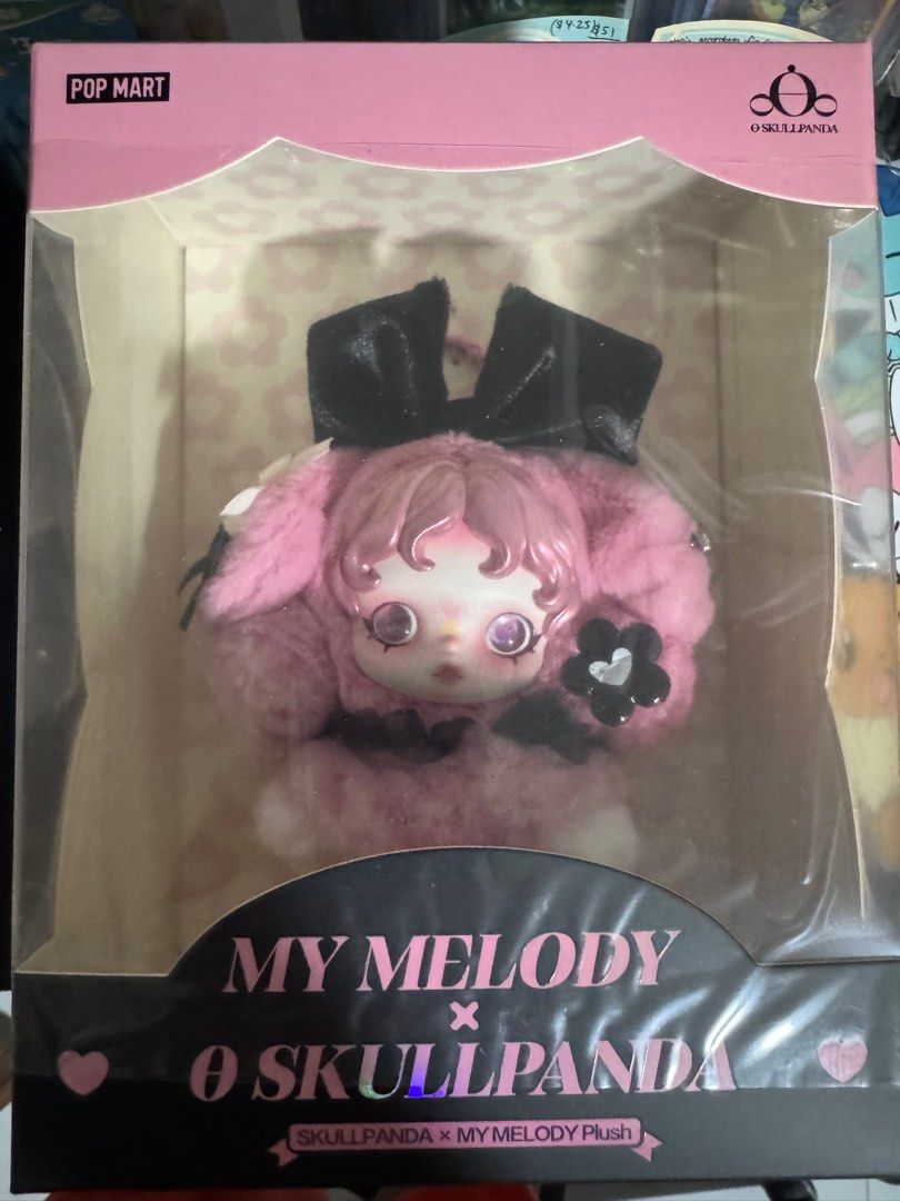 Popmart Skullpanda x Sanrio Kuromi My Melody Plush Pendant, Hobbies ...