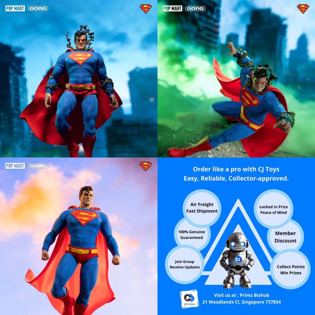 [FIRST BATCH STOCKS] POPMART X GONG STUDIO SUPERMAN BATMAN : HUSH ...