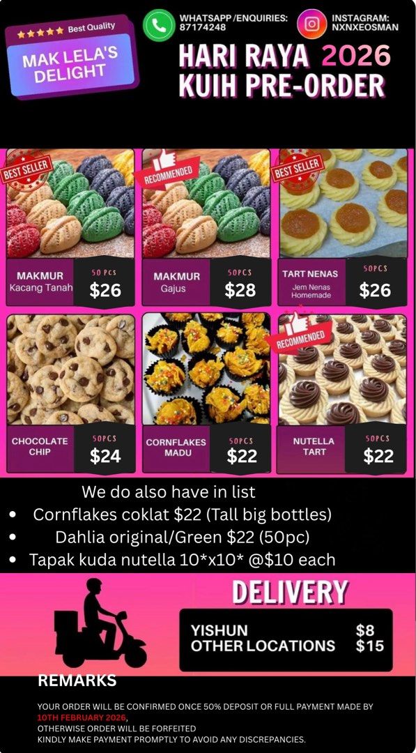 Pre order hari raya 2026, Food & Drinks, Homemade Bakes on Carousell