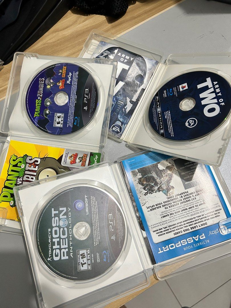 PS3 Game Bundle: Plants vs. Zombies, Army of Two, Ghost Recon, Video ...
