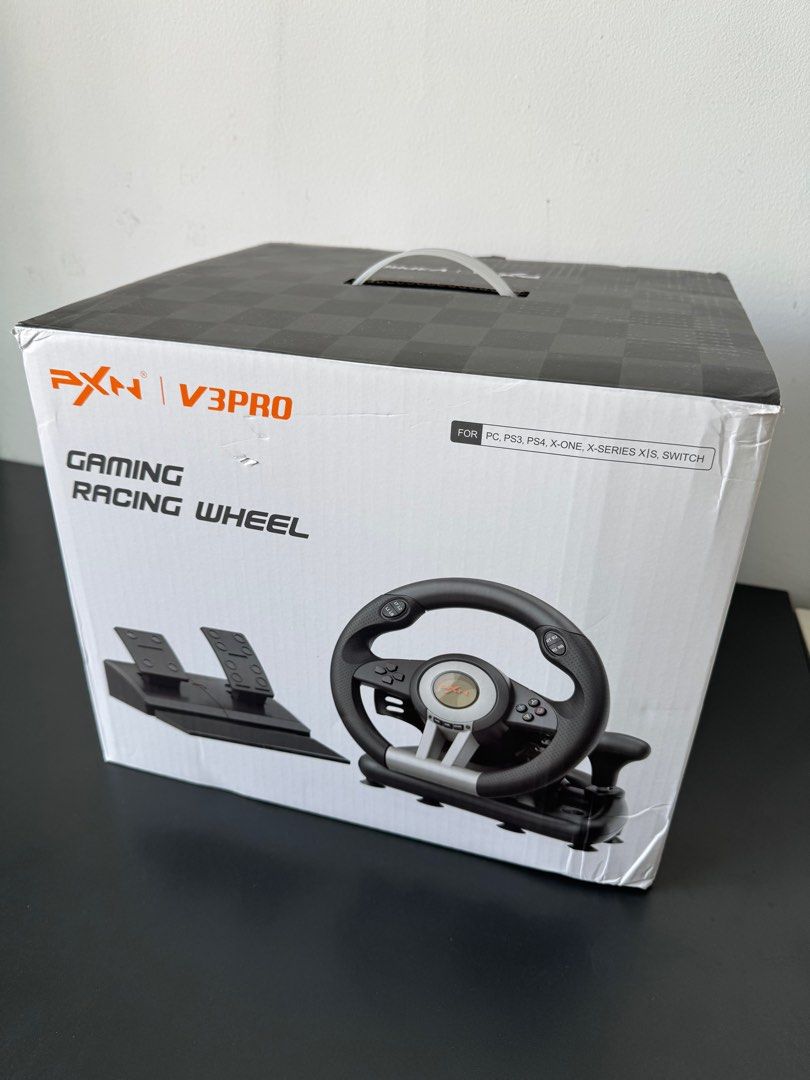 PXN V3 Pro Gaming Racing Wheel - PC, PS3, PS4, Xbox, Switch, Video ...