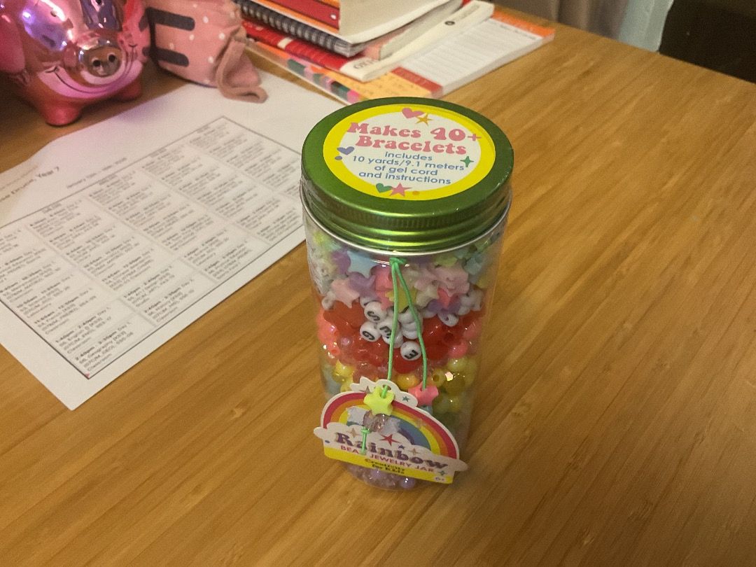 Rainbow Jewelry Jar - Bracelet Making Kit, Hobbies & Toys, Stationery ...