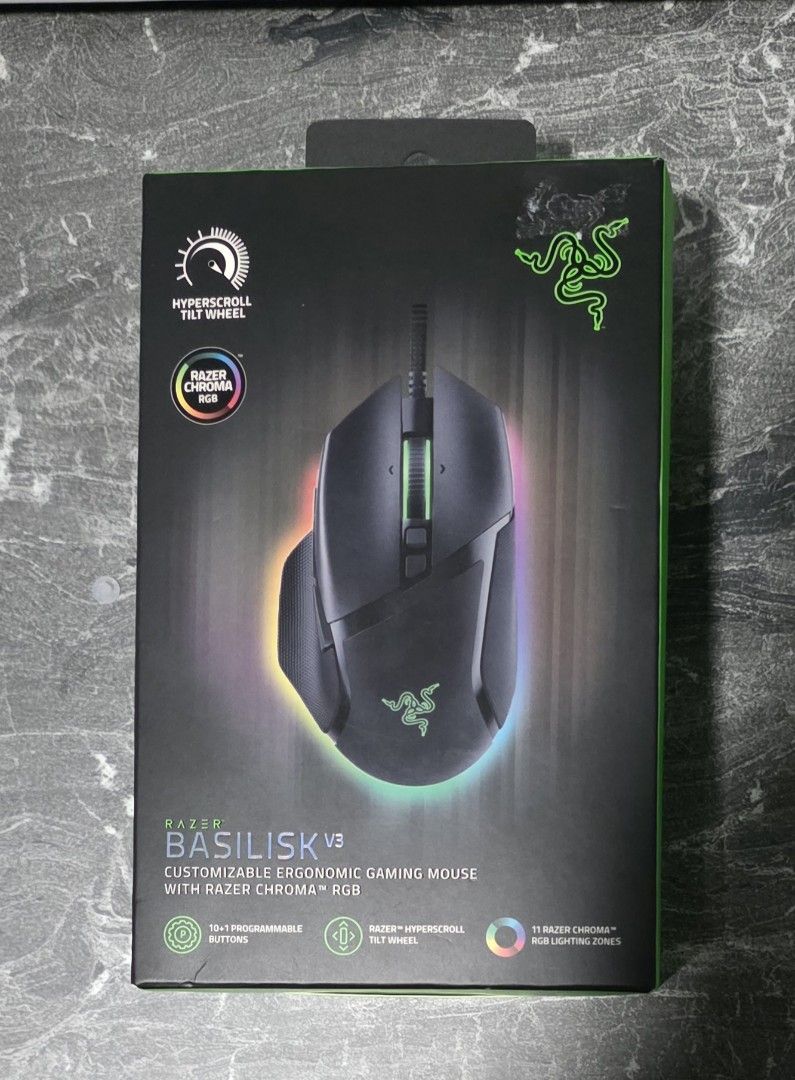 Razer Basilisk V3 Customizable Ergonomic Gaming Mouse, Computers & Tech ...