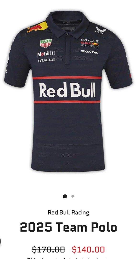 Red Bull Racing 2025 Team Polo Shirt 2025, Men's Fashion, Tops & Sets ...