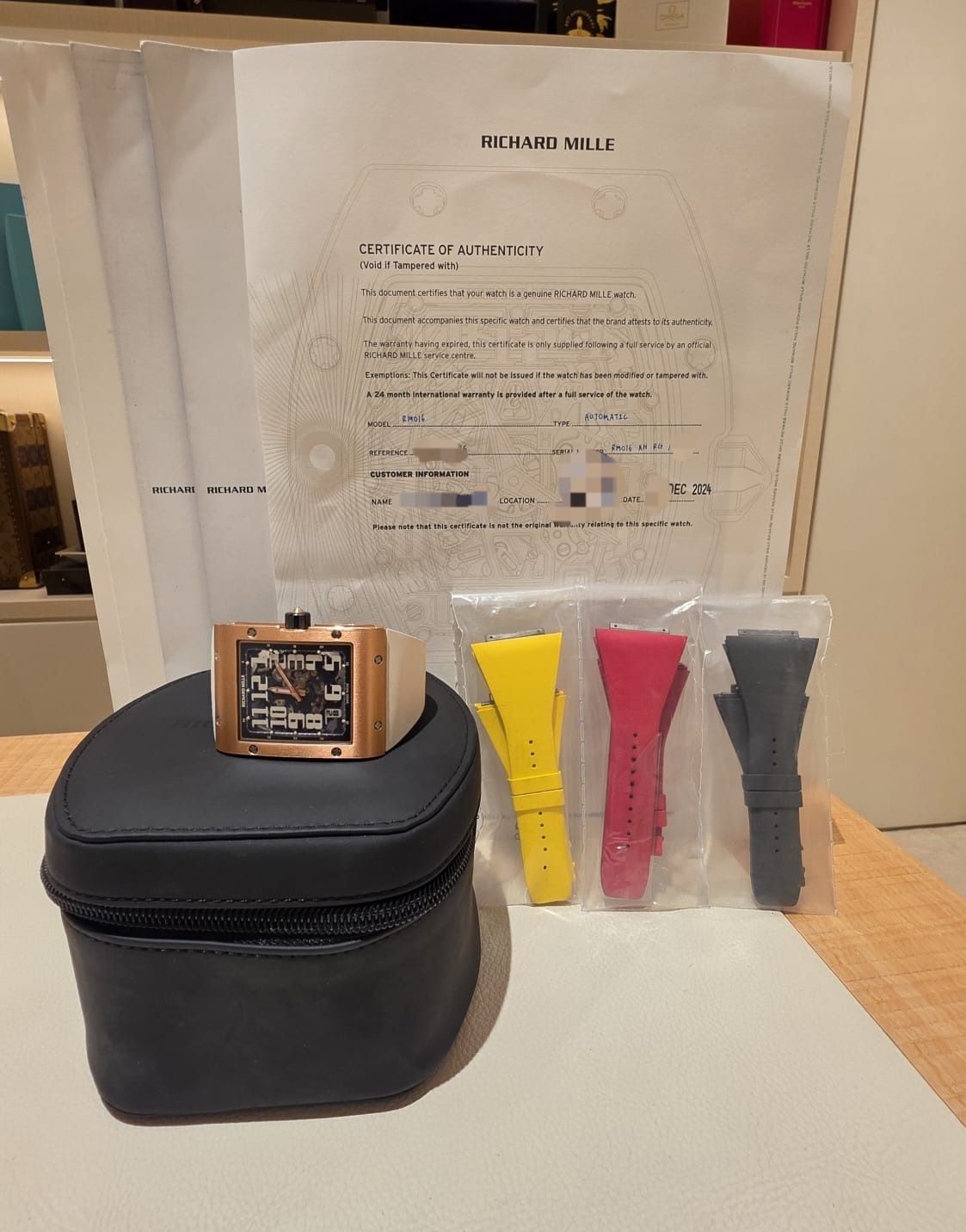 Richard Mille Extra Flat Skeleton Dial Rose Gold, Luxury, Watches on ...