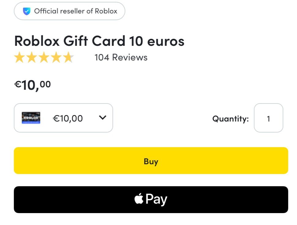 Roblox Gift Card - €10 (800 Robux) Code only, Video Gaming, Gaming ...