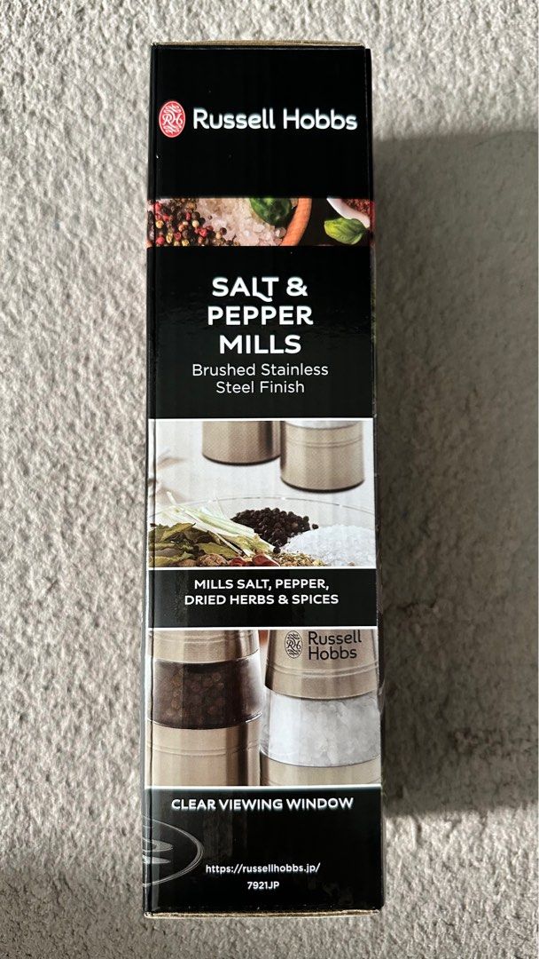 Russell Hobbs Salt & Pepper Mills - Brushed Stainless Steel, TV & Home ...