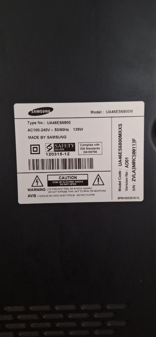 Samsung 46" LED TV and Stand, TV & Home Appliances, TV & Entertainment ...