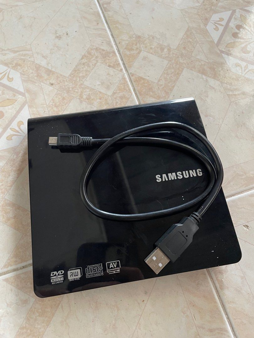 Samsung USB Ultra Slim Portable External DVD Writer Black Model SE-208 ...