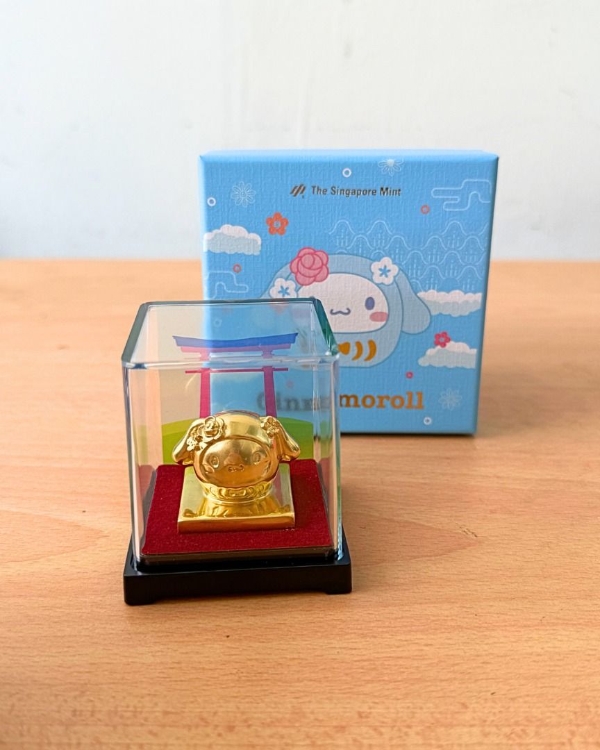Sanrio Cinnamoroll Daruma 24K Gold Foil Mini Figurine | The Singapore ...