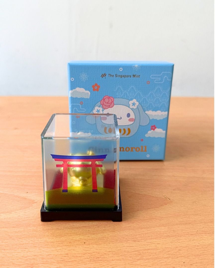 Sanrio Cinnamoroll Daruma 24K Gold Foil Mini Figurine | The Singapore ...