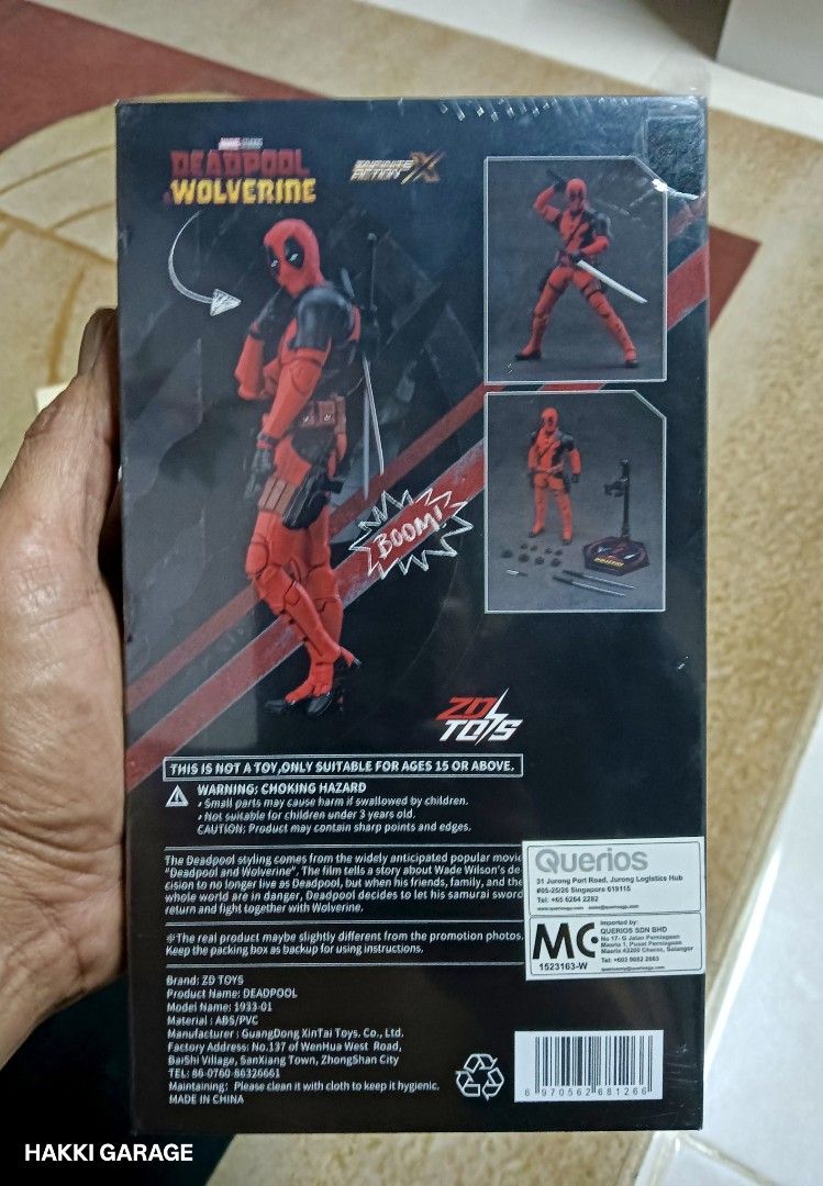 SCALE 1/10 ZD TOYS MARVEL STUDIOS DEADPOOL WOLVERINE, Hobbies & Toys, Toys & Games on Carousell