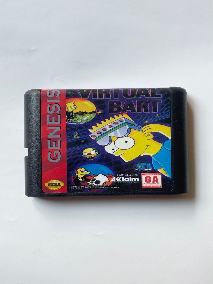 SEGA GENESIS - Virtual BART Simpsons Game, Video Gaming, Video Games ...