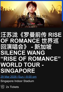 Silence concert 27 Mar Singapore 2026, Tickets & Vouchers, Event ...