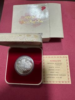 Singapore Airlines 50th Anniversary Silver Proof Coin, Hobbies & Toys ...