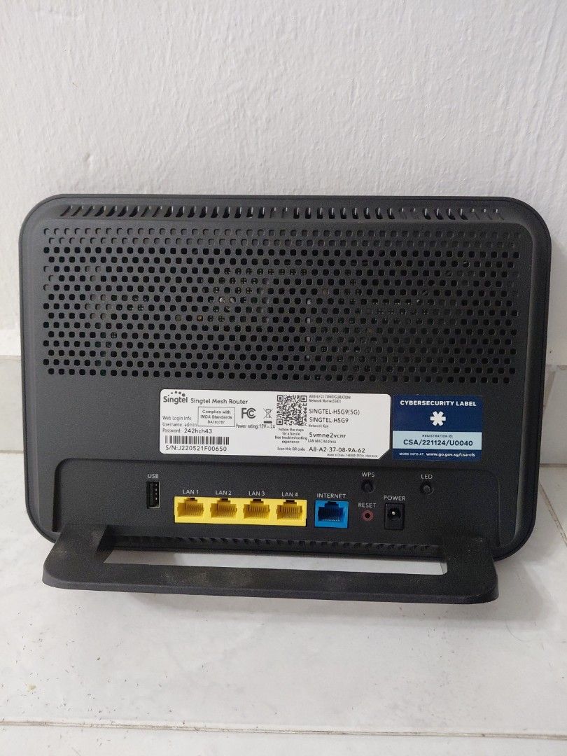 Singtel Fibre Home Router, Computers & Tech, Parts & Accessories ...