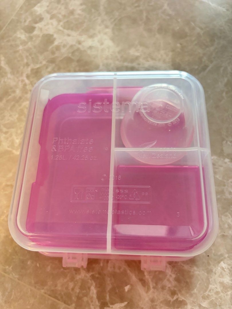 Sistema Bento Box Cube - 1.25L - Pink, Furniture & Home Living ...