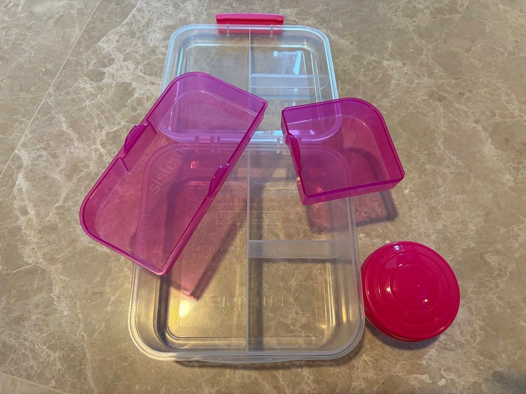 Sistema Bento Box Cube - 1.25L - Pink, Furniture & Home Living ...