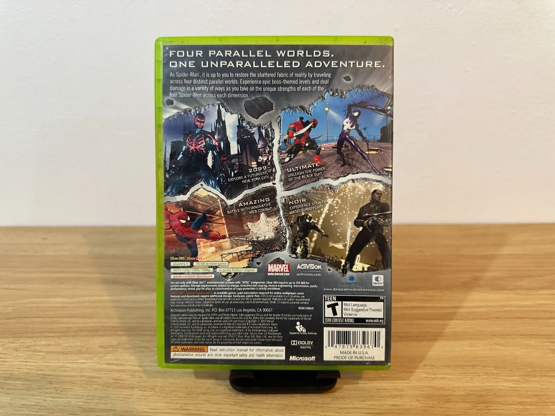 Spiderman: Shattered Dimensions for Xbox 360 (X360) CIB, Video Gaming ...