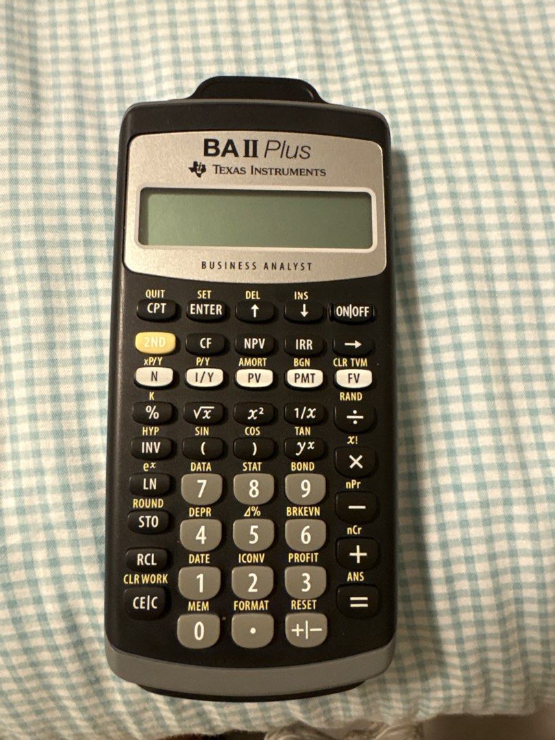 Texas Instruments BA II PLUS finance calculator, Hobbies & Toys ...