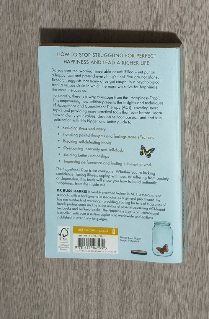The Happiness Trap: New Edition by Russ Harris, Hobbies & Toys, Books ...