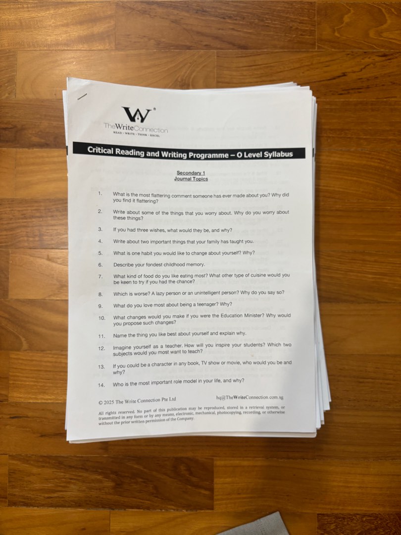 The Write Connection Secondary 1 notes - complete 2025 edition, Hobbies ...