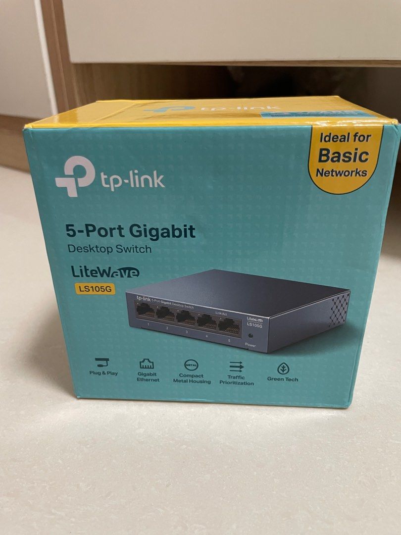 TP-Link 5-Port Gigabit Desktop Switch LS105G, Computers & Tech, Parts ...