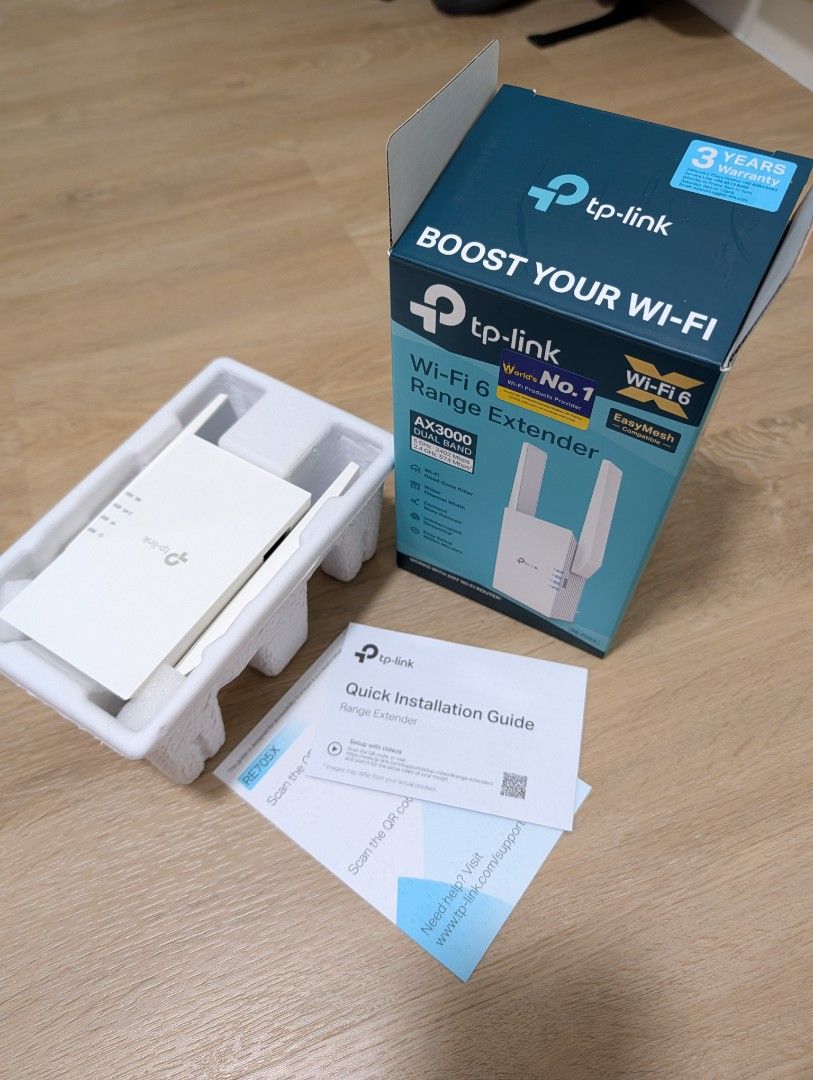 TP-Link Wi-Fi 6 Range Extender AX3000, Computers & Tech, Parts ...