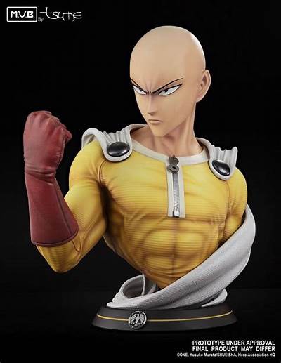 TSUME ART 1:1 FULL SIZE BUST STATUE ONE PUNCH SAITAMA, Hobbies & Toys ...