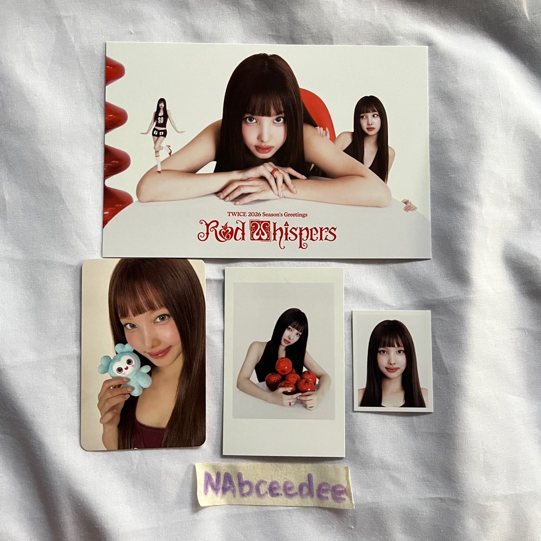 TWICE 2026 Season's Greetings Red Whispers Photocard Set, Hobbies ...