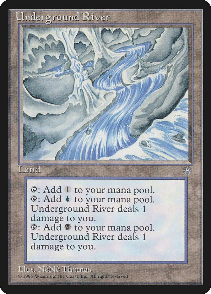 Underground River - Magic The Gathering Land Card, Hobbies & Toys, Toys ...