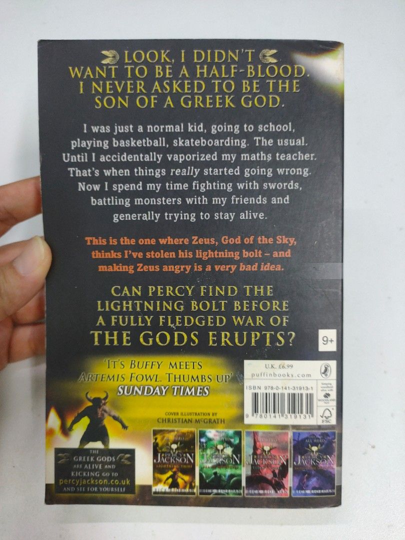 [Used] Percy Jackson and the Lightning Thief by Rick Riordan (YA ...