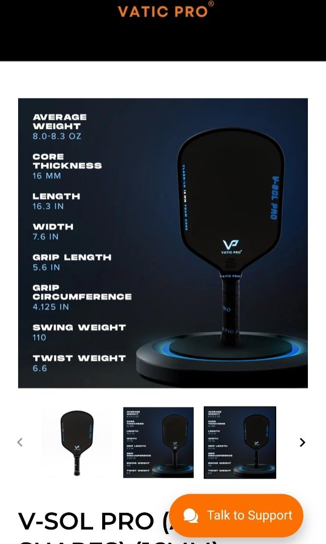 Vatic Pro Group Order for V-Sol Pro or Power paddles (not Selkirk ...