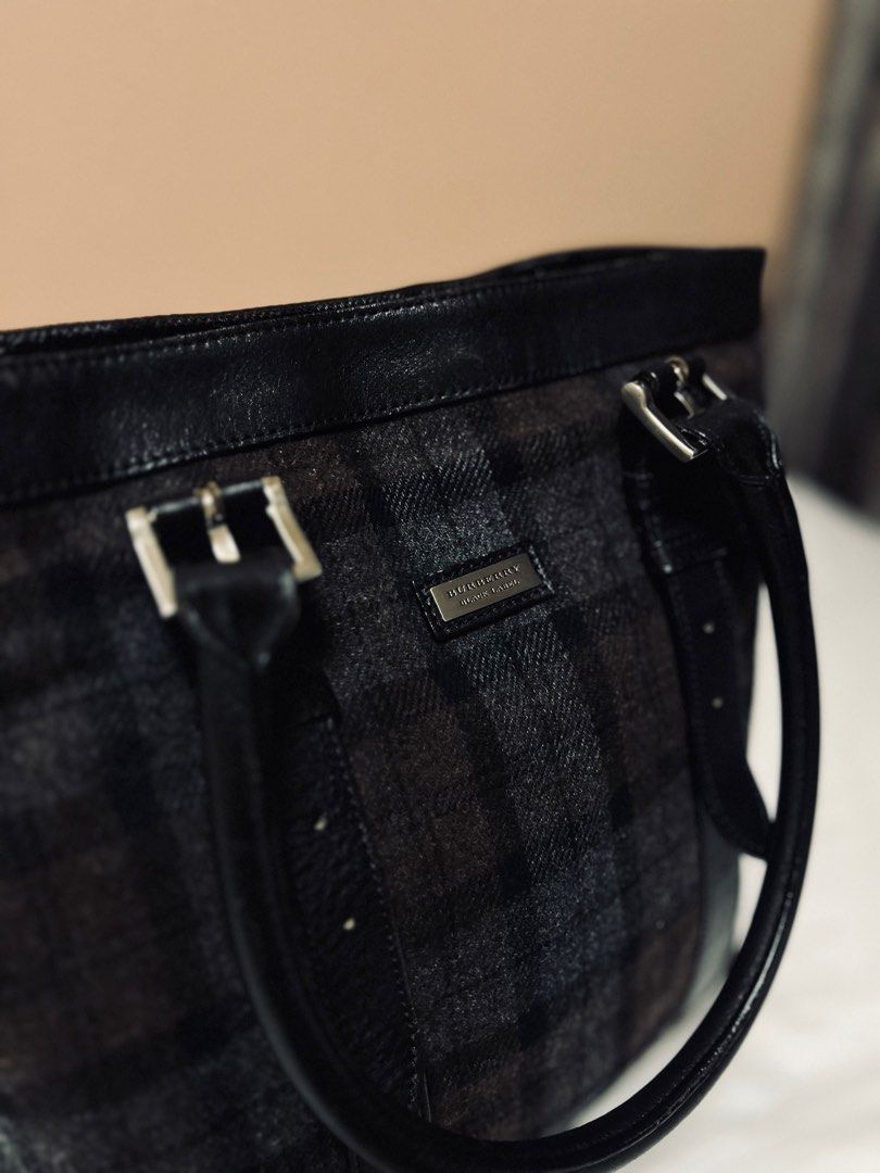 Vintage Burberry Black Label Plaid Bag, Women's Fashion, Bags & Wallets ...