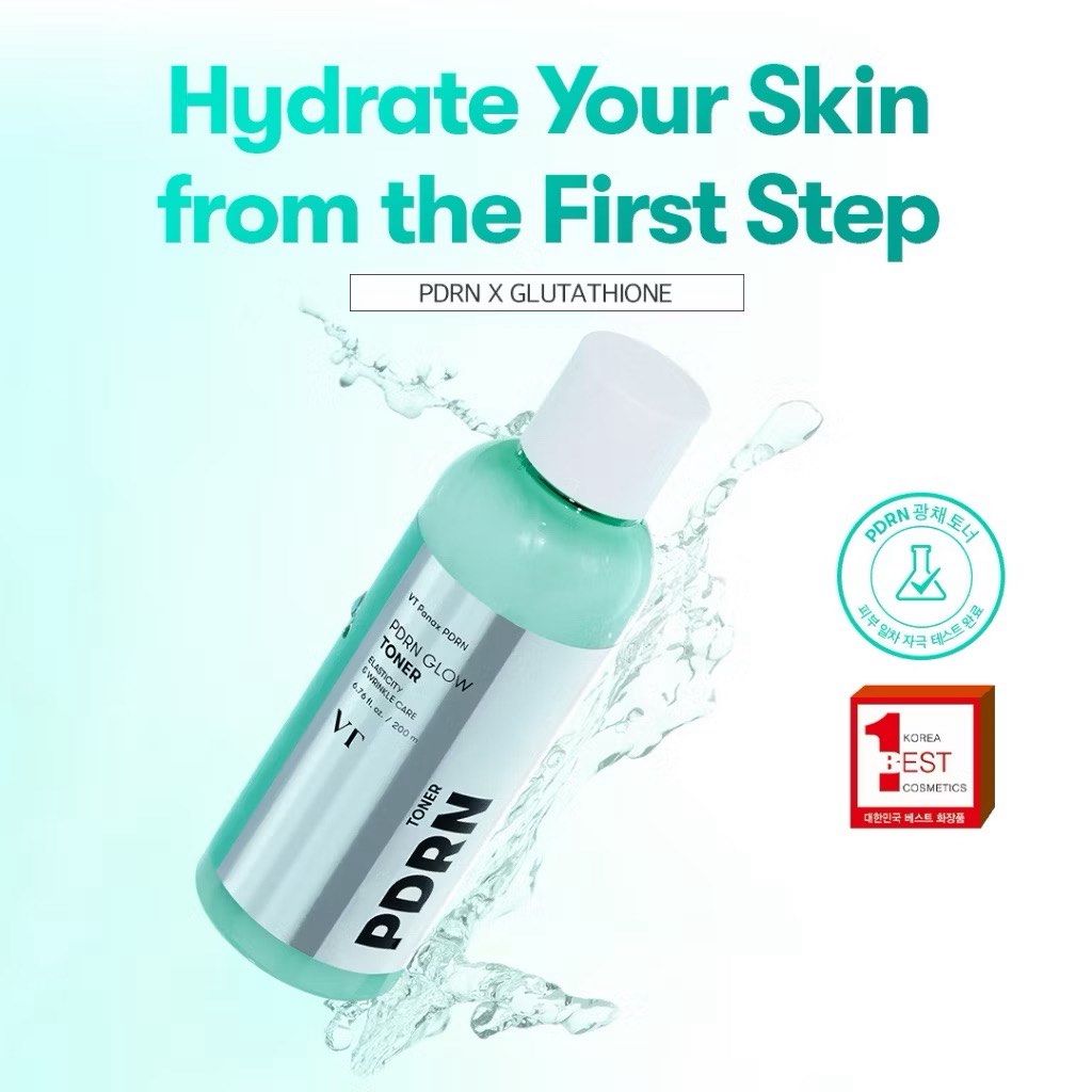 VT PDRN Glow Toner 200ml, Beauty & Personal Care, Face, Face Care ...