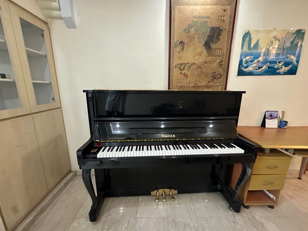 Wagner Upright Piano - Black, Hobbies & Toys, Musical Instruments on ...