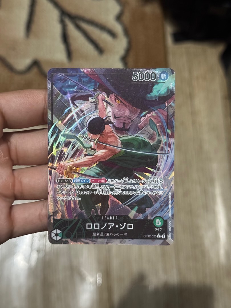 Zoro Leader - One Piece TCG OP12, Hobbies & Toys, Toys & Games on Carousell
