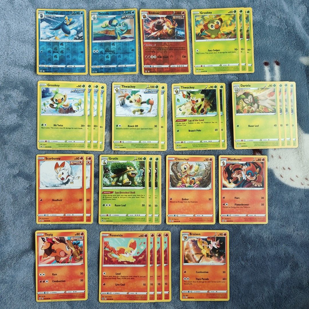 $0.50~$1 EACH Pokémon TCG SWSH Sword & Shield starters cards starter ...