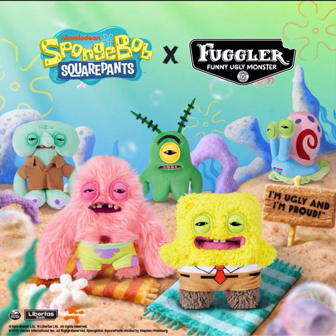 $15 ea FULL SET!! SpongeBob SquarePants Fuggler Keyrings, Hobbies ...