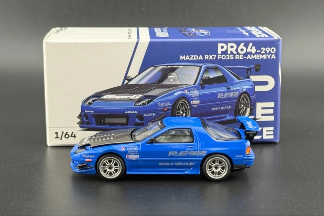 1/64 Pop Race Mazda RX7 FC3S RE Amemiya Blue Diecast, Hobbies & Toys ...
