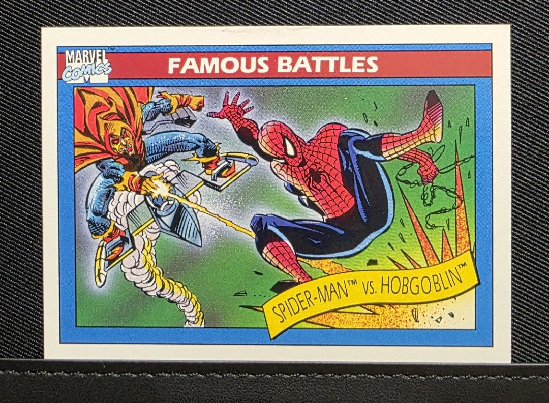 1990 marvel comic card - spiderman vs hobgoblin, Hobbies & Toys ...