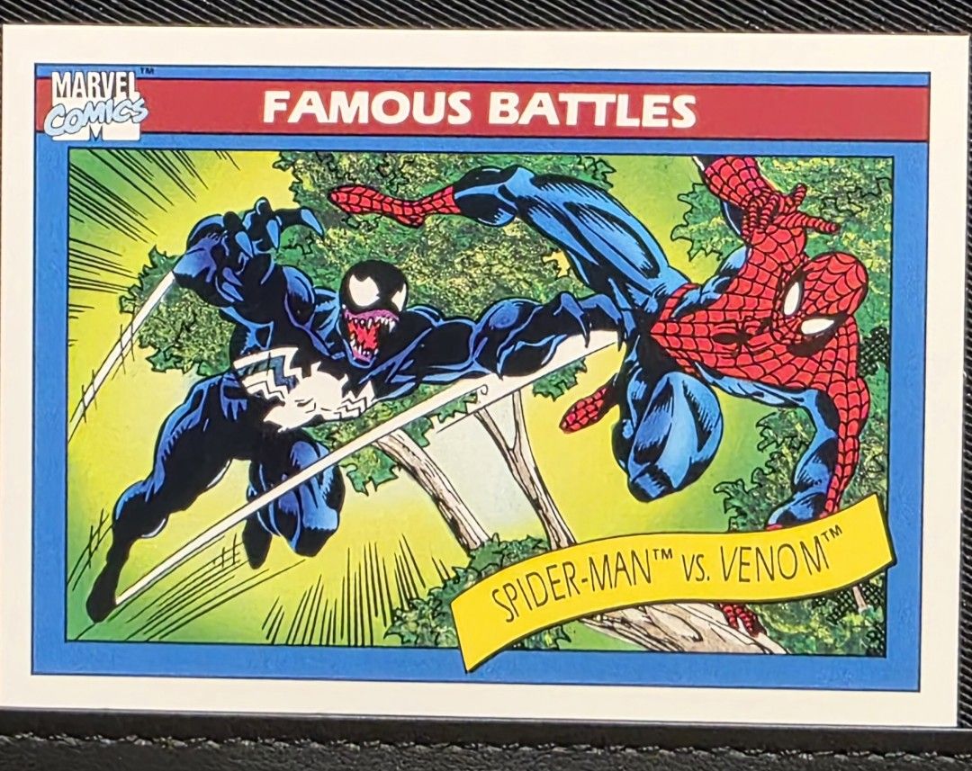1990 marvel comic card - spiderman vs venom, Hobbies & Toys ...