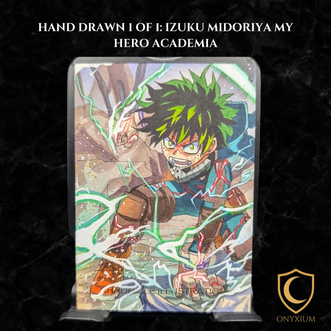 1 of 1 Hand Drawn Card/手绘卡 - Izuku Midoriya My Hero Academia (UV ...