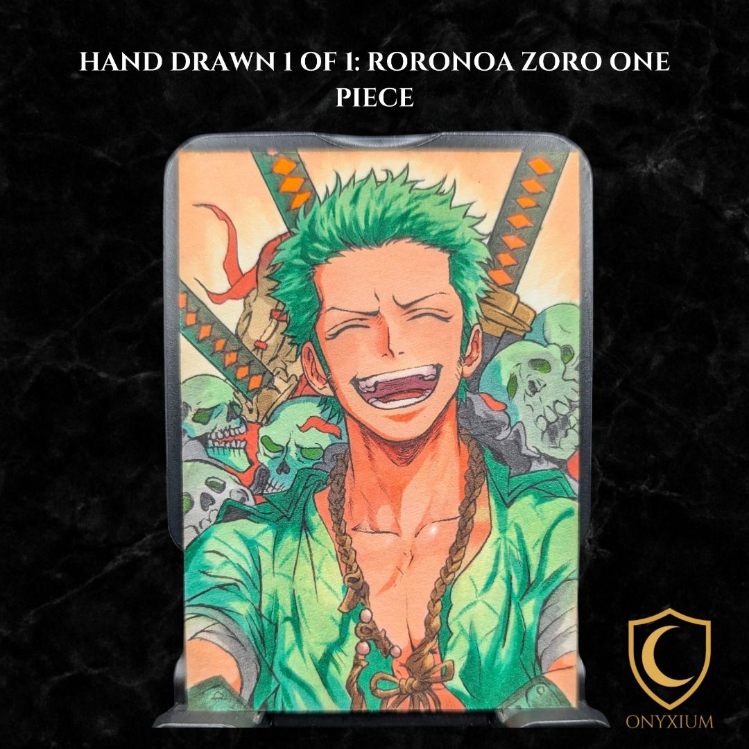 1 of 1 Hand Drawn Card/手绘卡 - Roronoa Zoro One Piece (UV), Hobbies ...