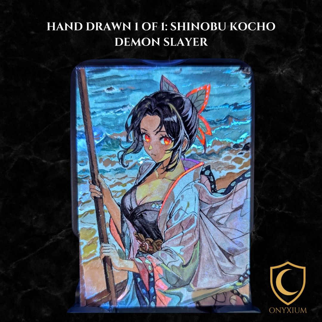 1 of 1 Hand Drawn Card/手绘卡 - Shinobu Kocho Demon Slayer (UV), Hobbies ...