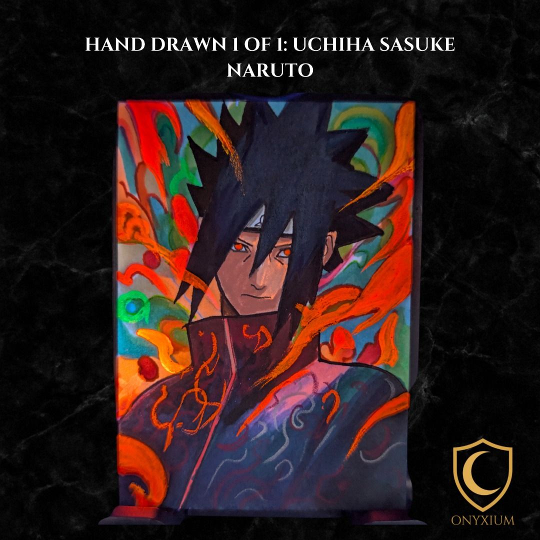 1 of 1 Hand Drawn Card/手绘卡 - Uchiha Sasuke Naruto (UV), Hobbies & Toys ...