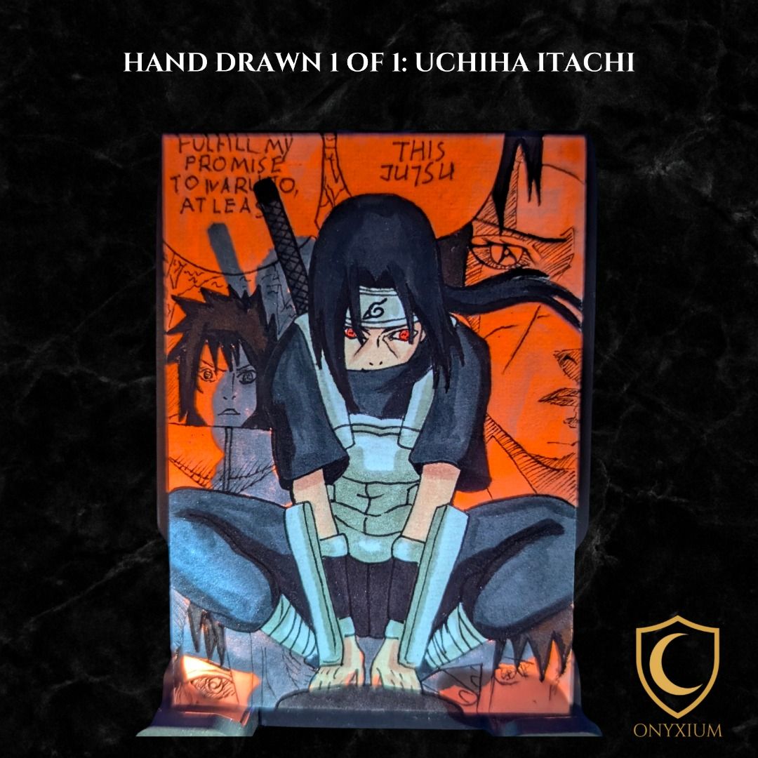 1 of 1 Hand Drawn Card/手绘卡 - Uchiha Itachi Naruto (UV), Hobbies & Toys ...