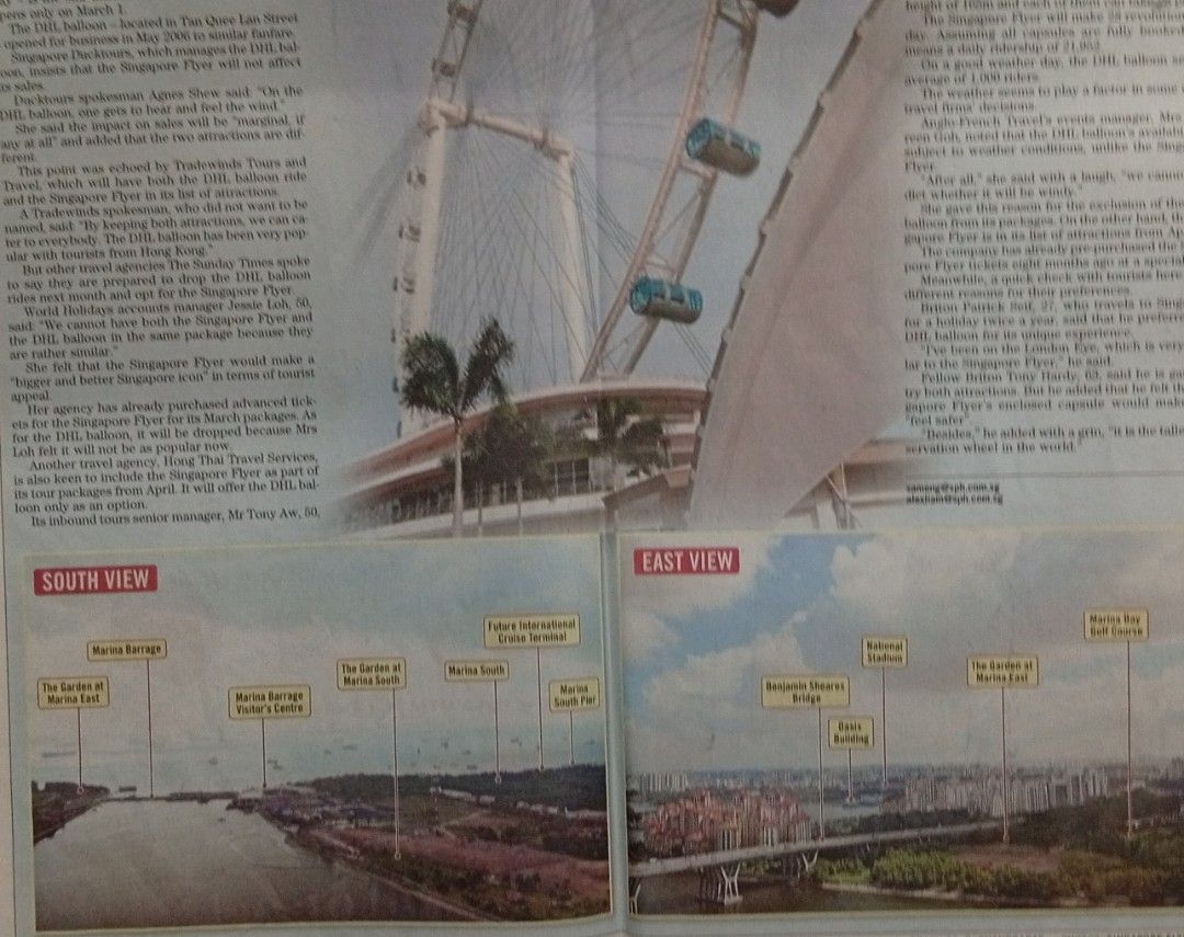 2008 The Sunday Times - View From The Singapore Flyer Top, Hobbies ...