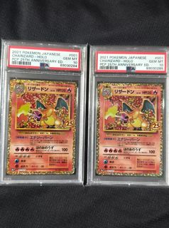 PSA 10 Charizard #001 25th Anniversary Pokemon Japanese, Hobbies & Toys ...