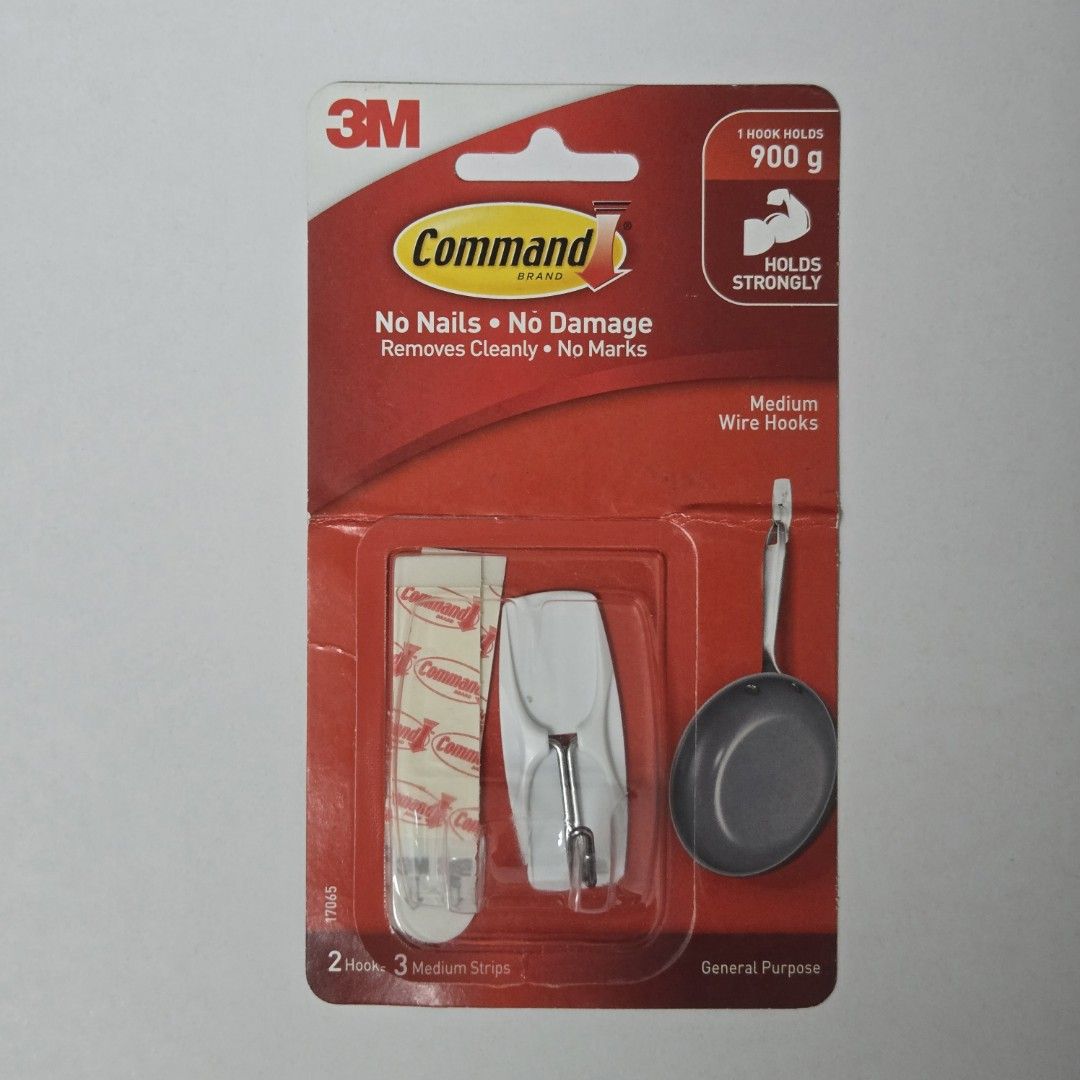 3M Command Medium Wire Hooks, Furniture & Home Living, Home Improvement ...